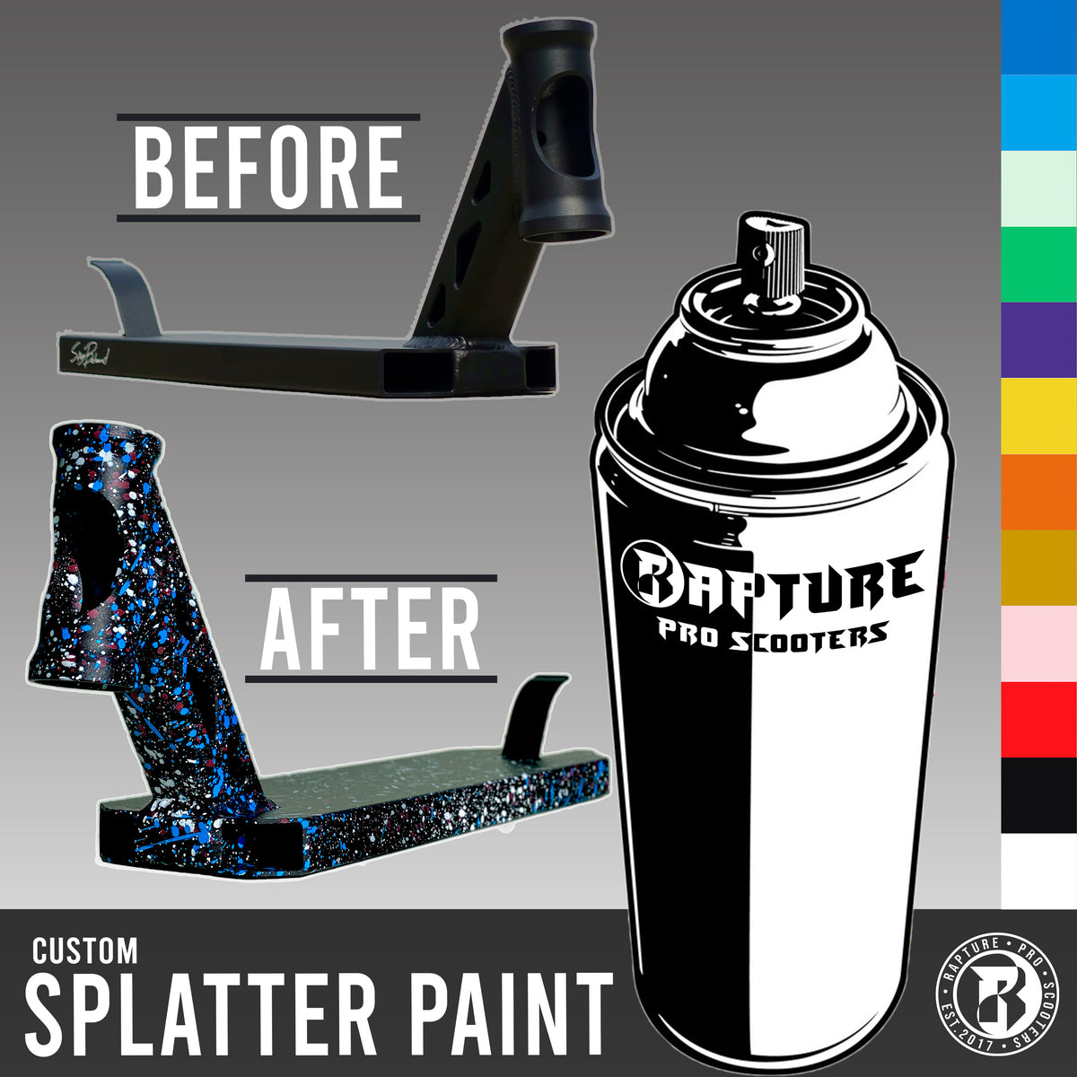 Rapture Pro Scooters Custom Splatter Paint Deck (ADD ON ...